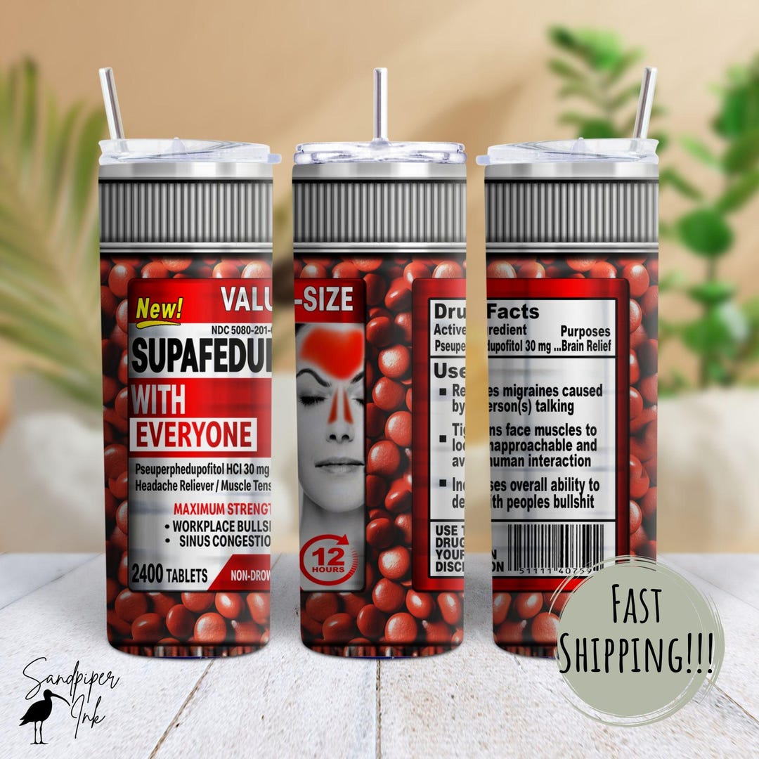 Sudafedup Funny 20oz Tumbler: Congestion Relief Parody Design - Etsy