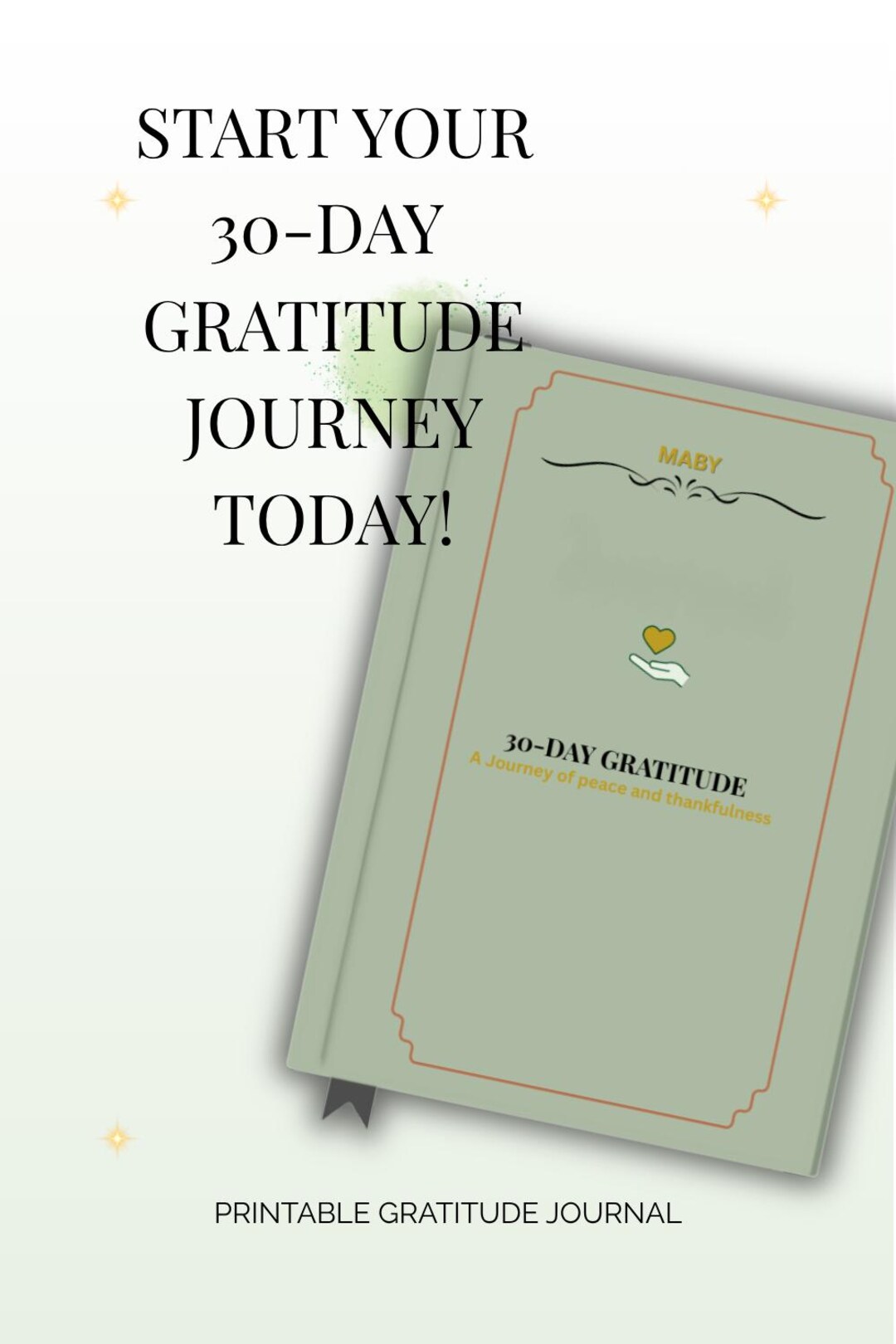 30-day Gratitude Journal | Printable PDF | Daily Reflection ...