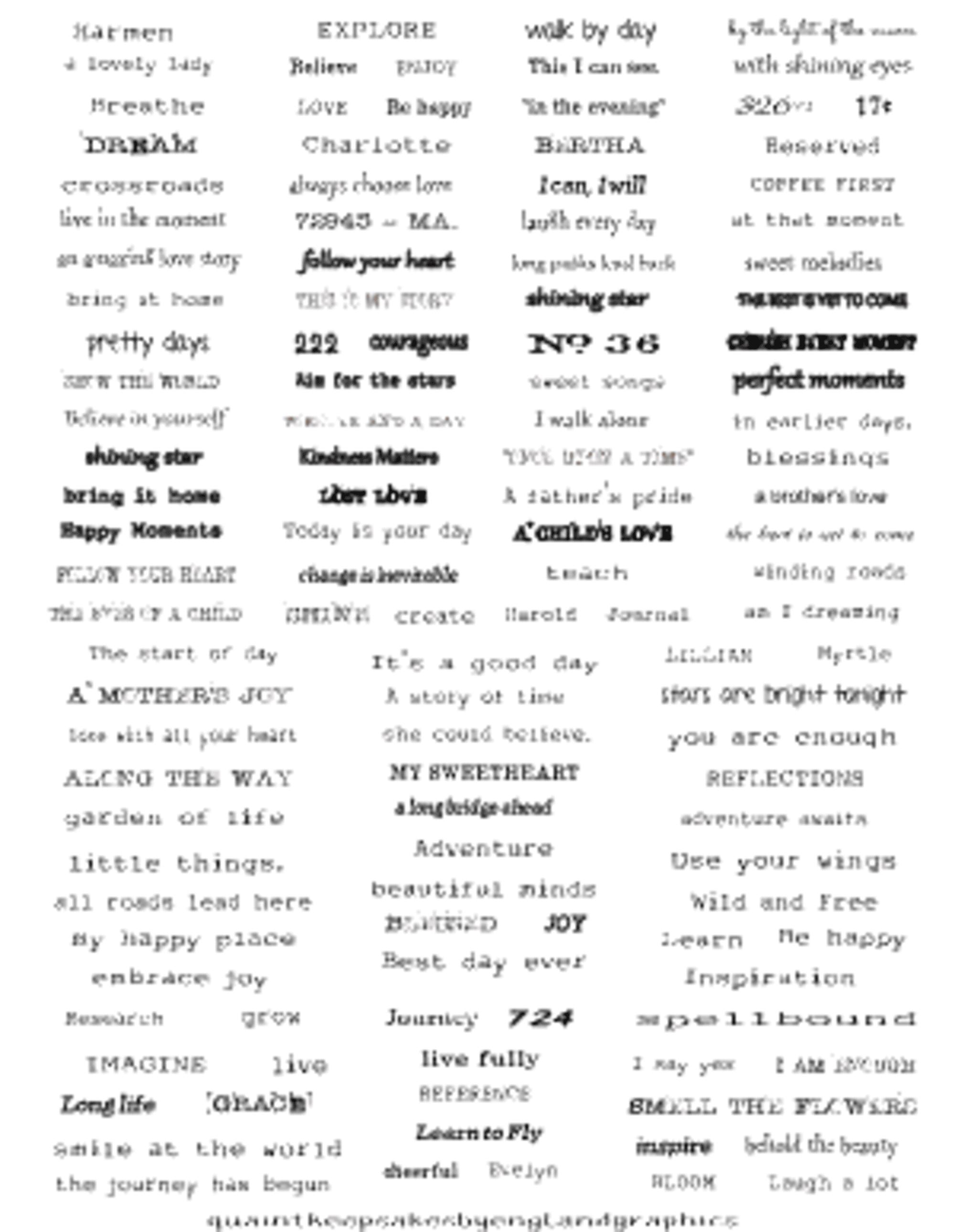 Journal Words - Junk Journal Ephemera - Fun Text for Junk Journal - 2 ...