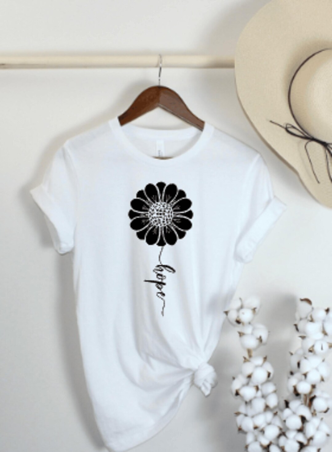 Hope Cut File Hope and Flower SVG PNG Cut File Printable D12 - Etsy