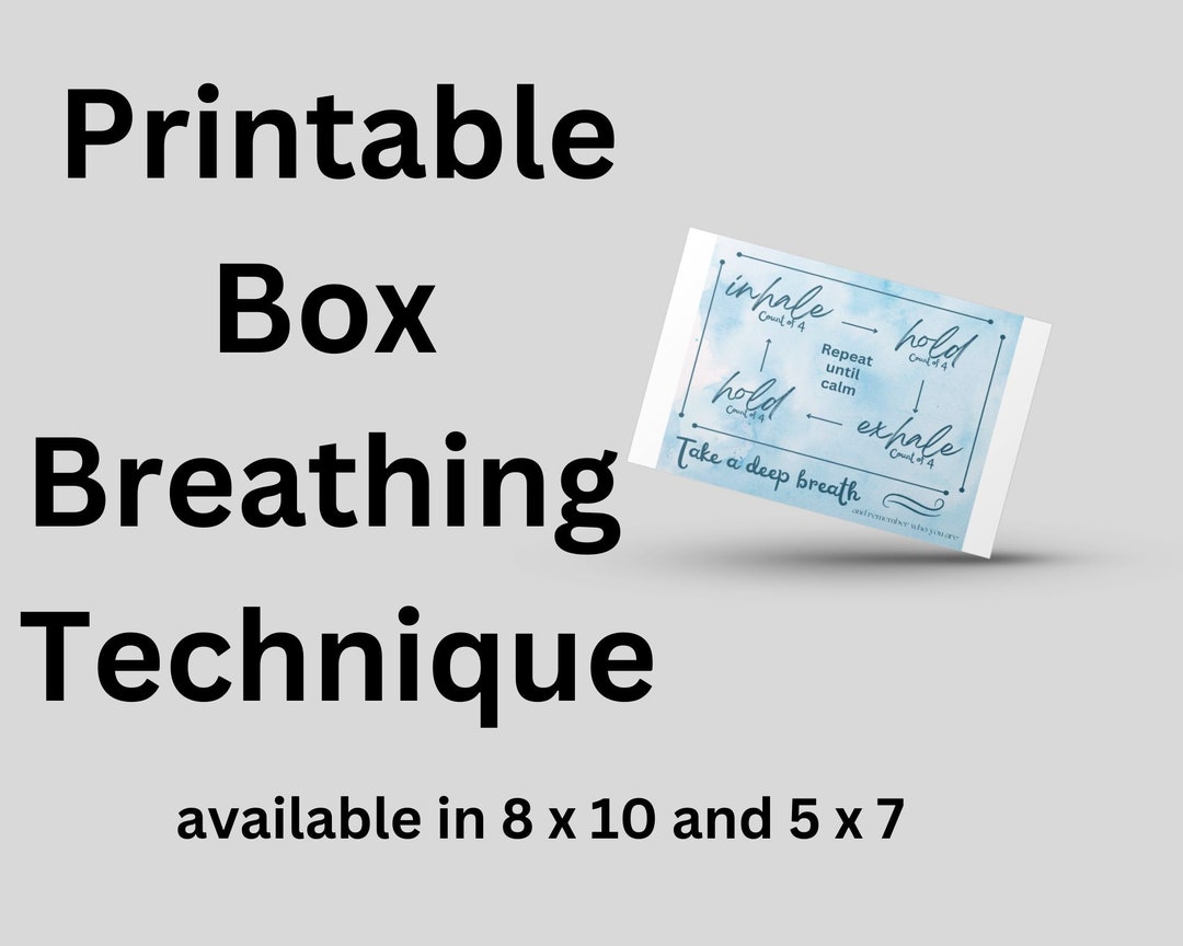 Take a Breathe Box Breathing Technique Poster Daily Calming Technique ...