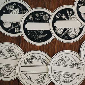 Pack of 14 Blank Round Jar Labels - Etsy