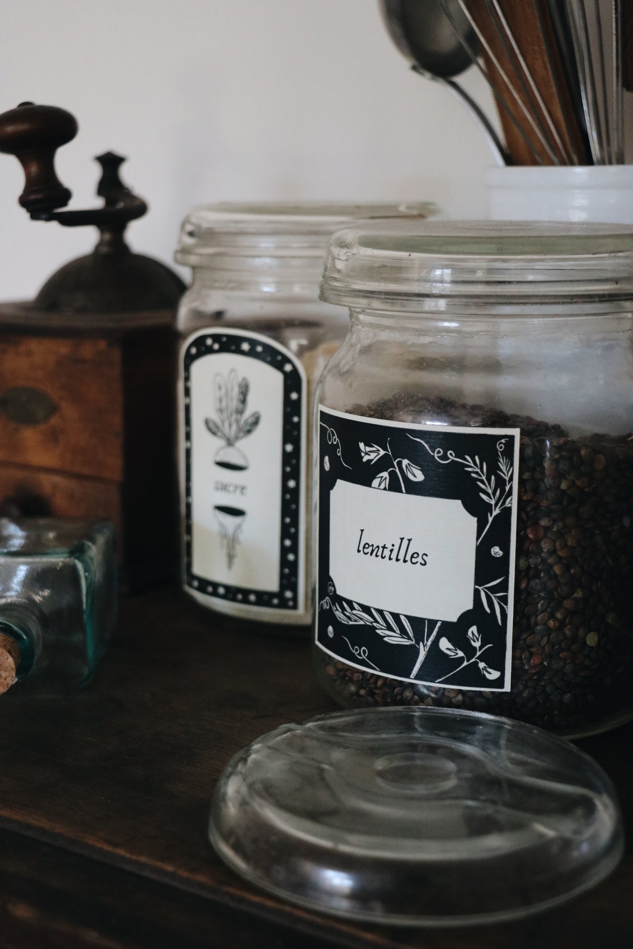 Set of 7 Kitchen Jar Labels - Etsy