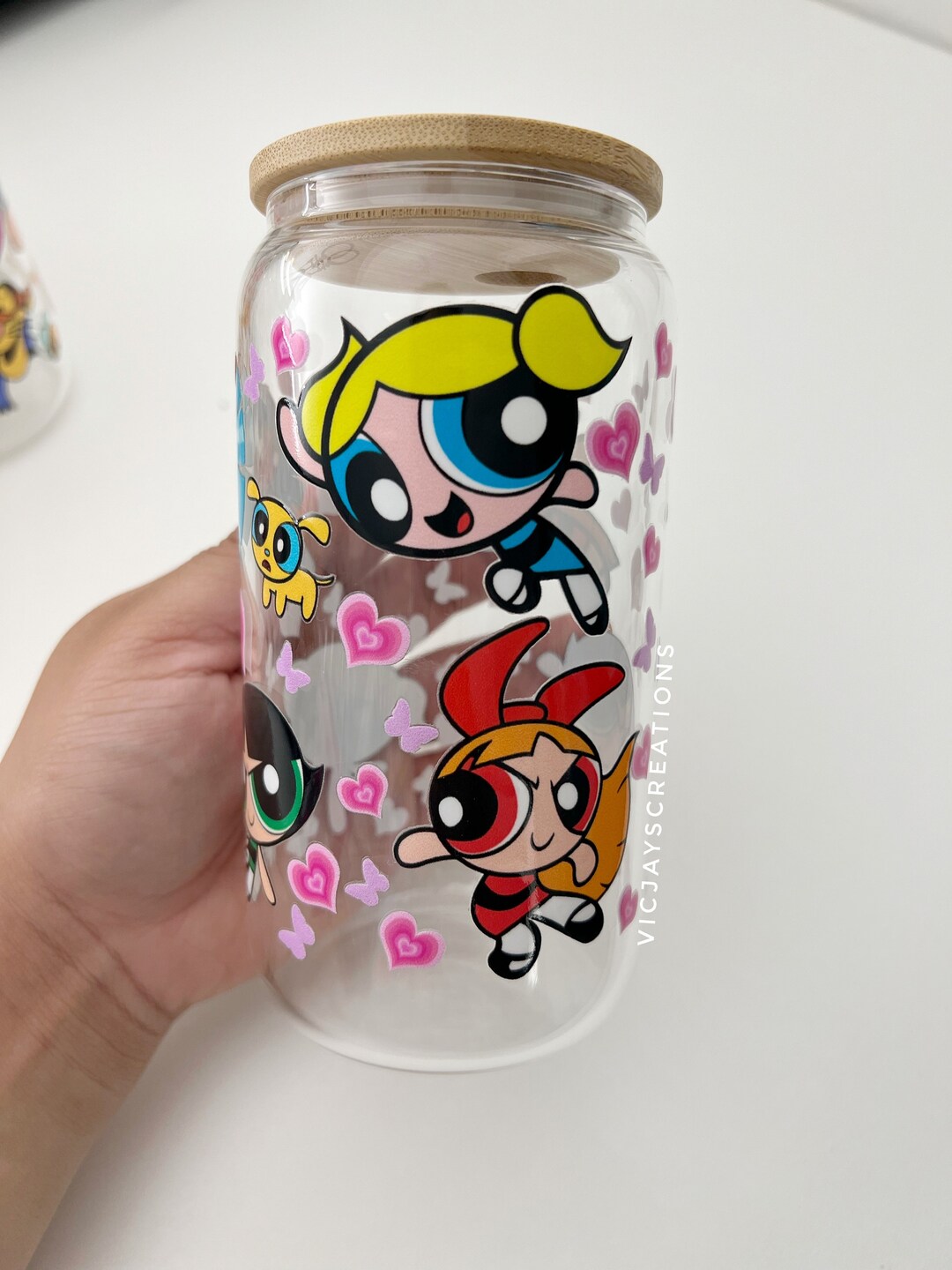 Girls | Coffee Cup | Pink Pretty Cup | Clear Glass - Etsy