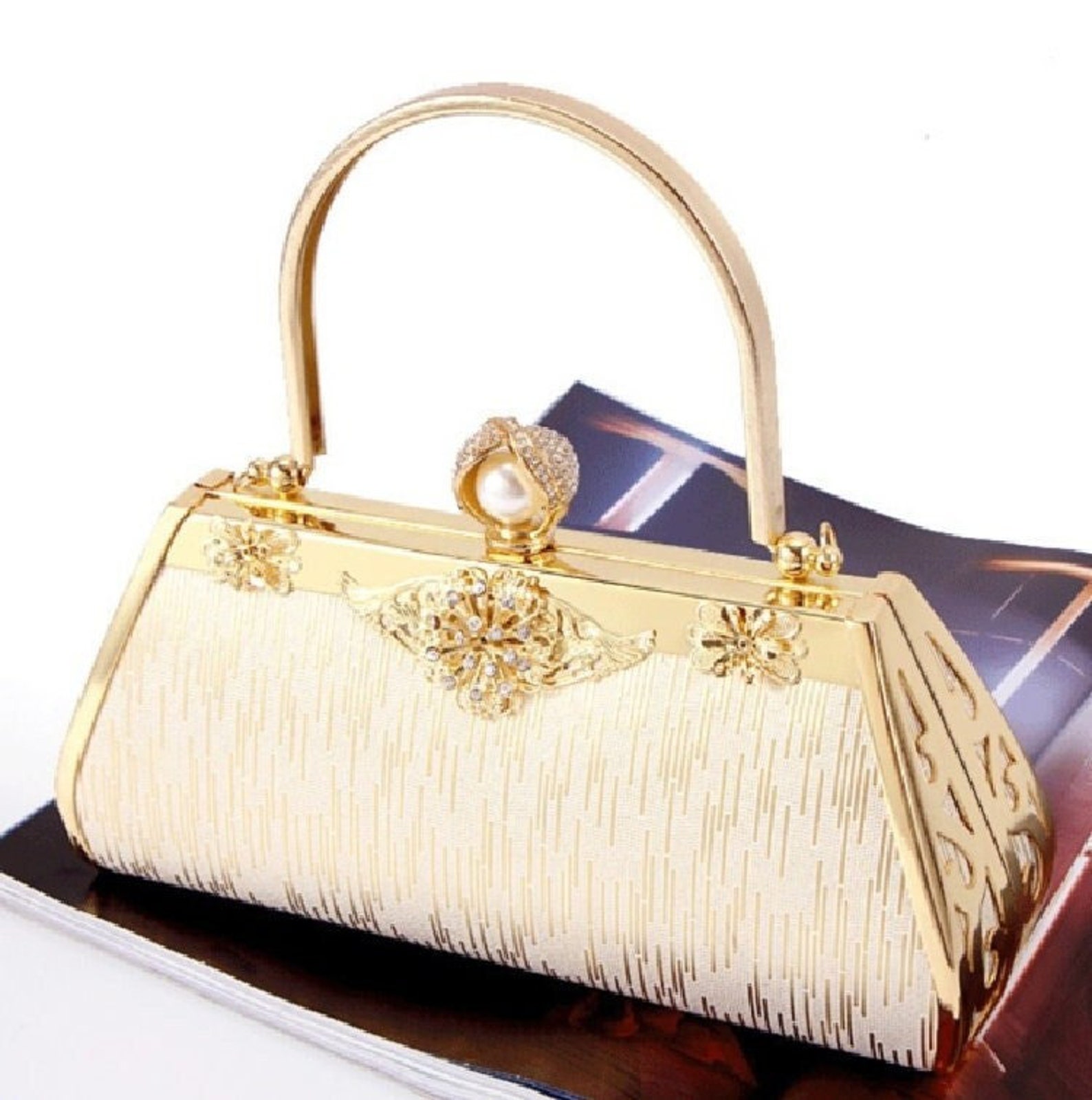 MINI GOLDEN CLUTCH Bag Gold Clutch Bag Bridal Bag Bridal Clutch Purse ...