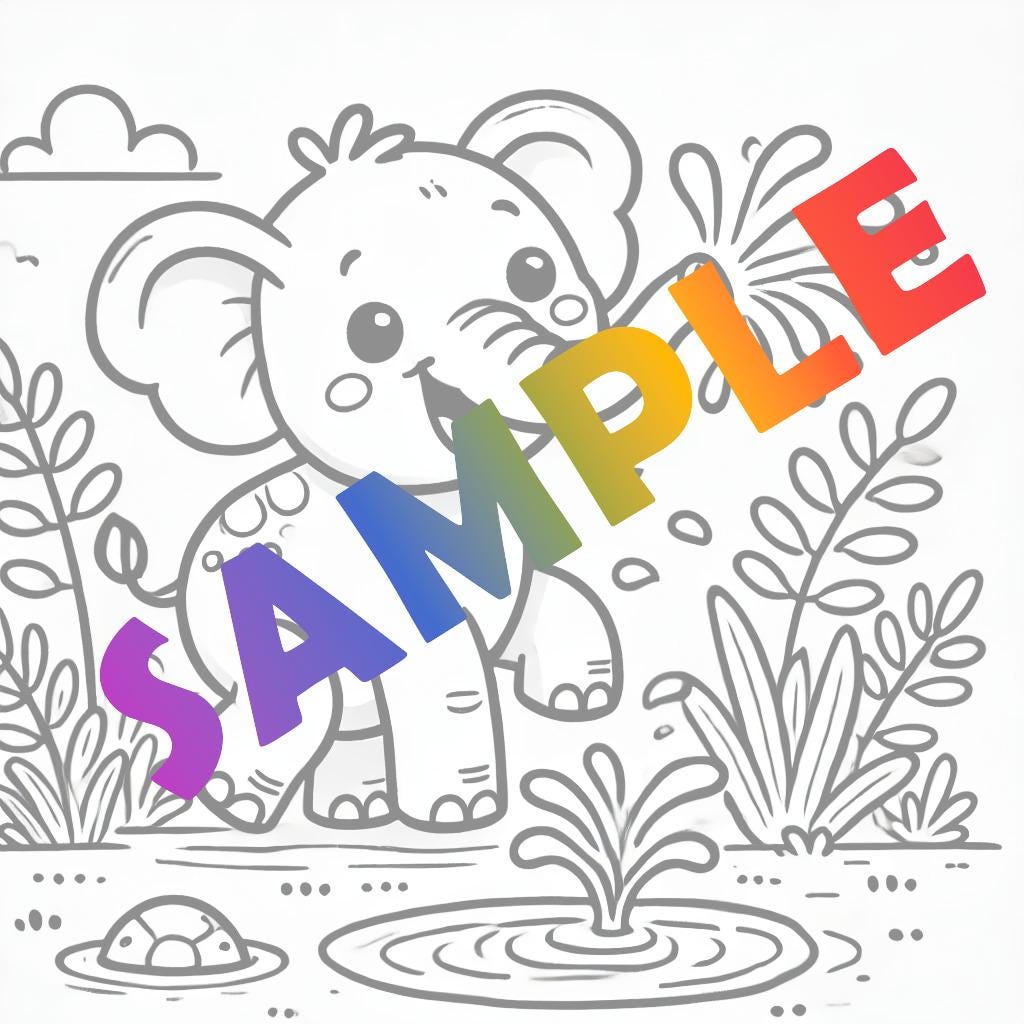 Jungle Animals Coloring Book for Kids – 10 Printable Pages to Color ...