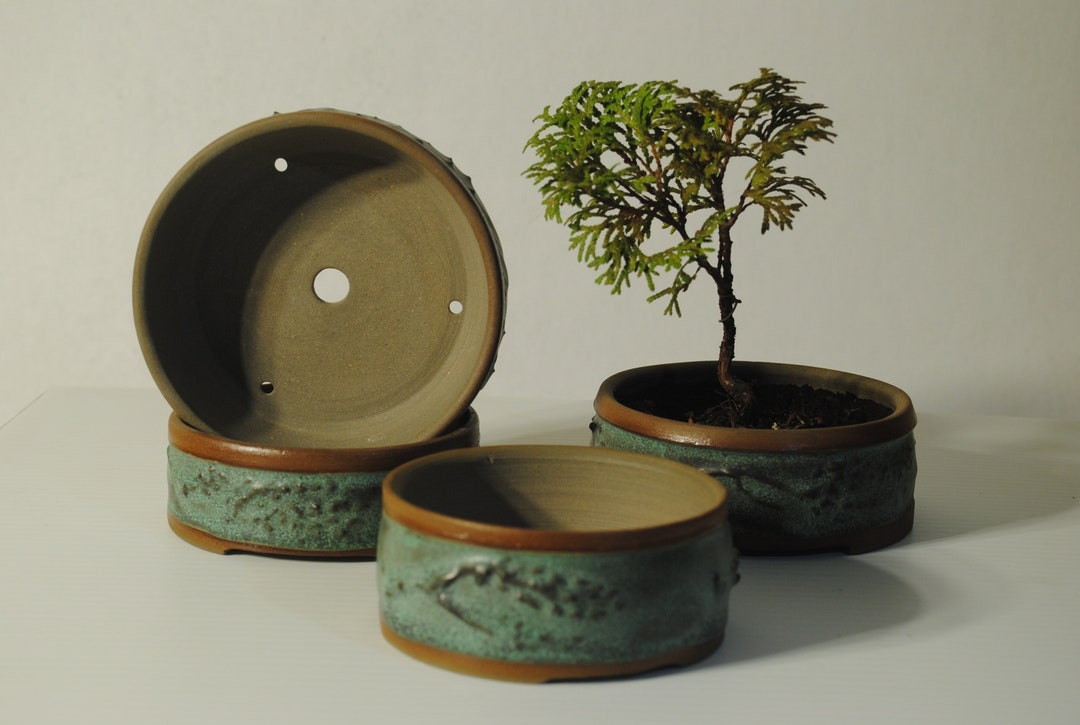 Bonsai Pot / Copper Green / Tree Branch Patterns. Bonsai Pot / Copper ...