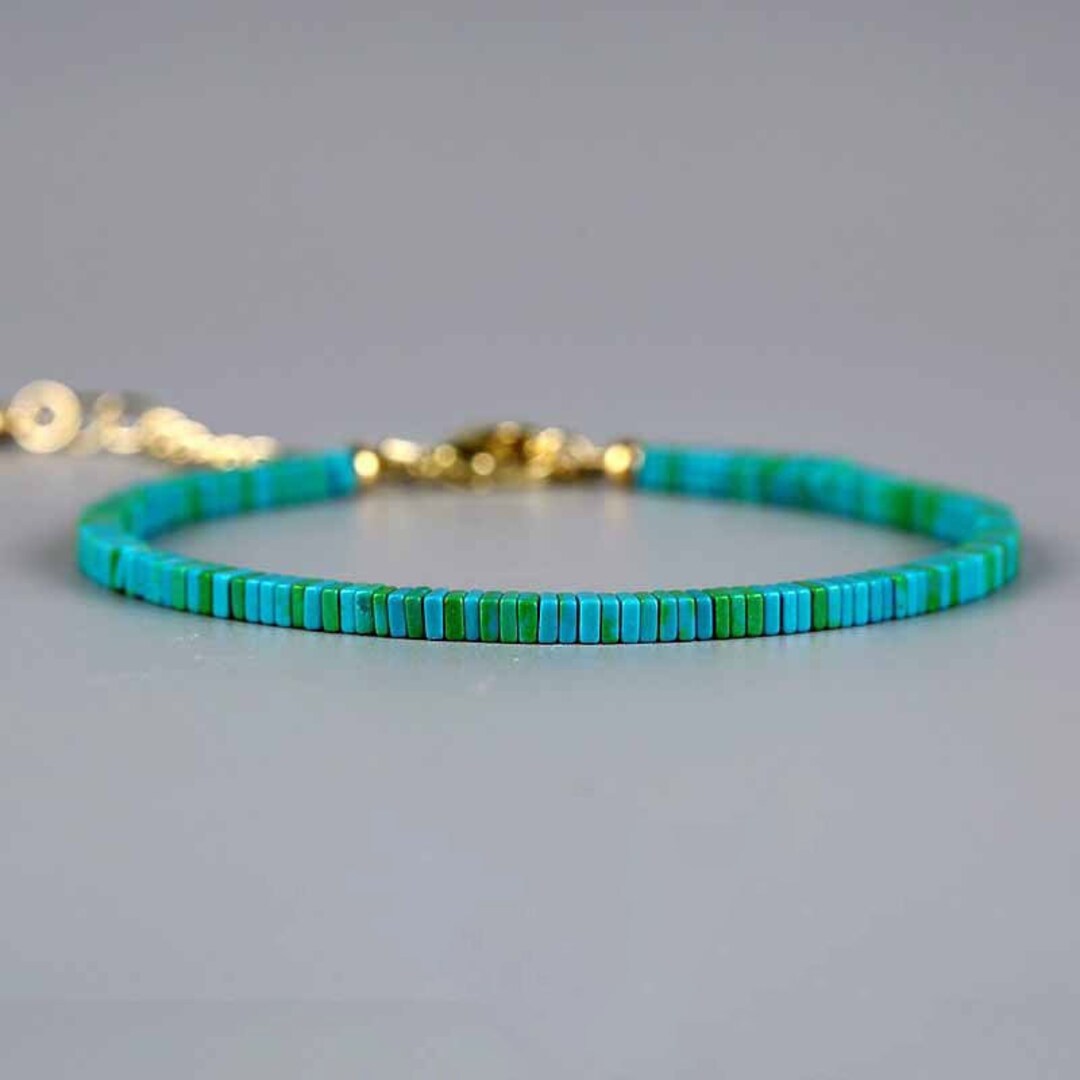 Natural Turquoise Bracelet Genuine Gemstone Bracelet Natural - Etsy