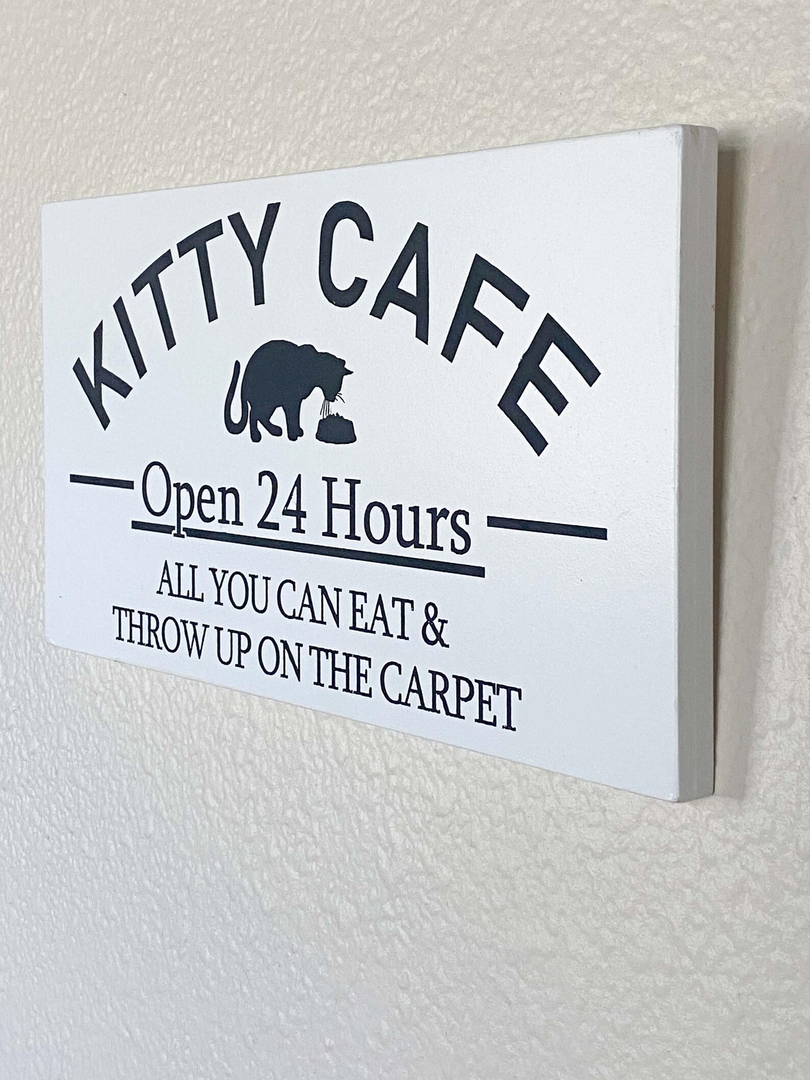 Kitty Cafe Sign, Wood Sign, Laser Engraved, Pet Parent Gift, Mud Room ...