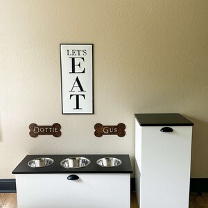 Dog Food Storage Cabinet, Container, Dry Pet Food Storage, White With ...