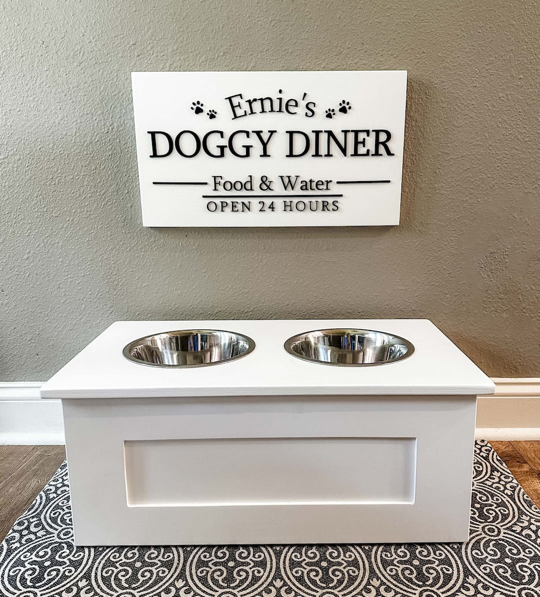 Personalized Doggy Diner Sign, Wood Sign, Laser Engraved, Pet Parent ...