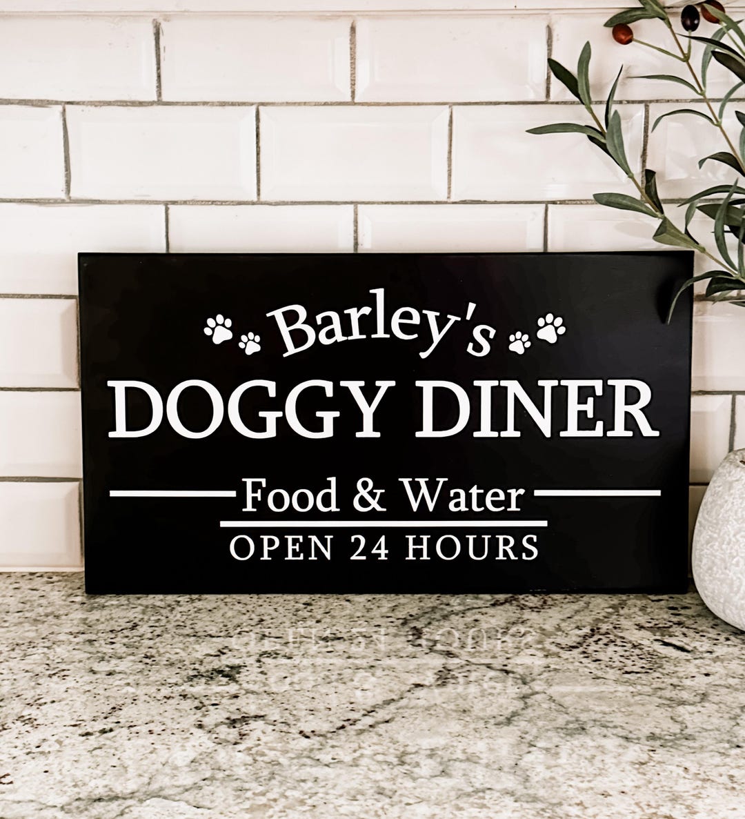 Personalized Doggy Diner Sign, Wood Sign, Laser Engraved, Pet Parent ...