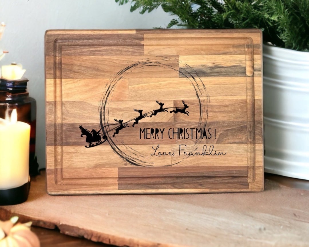 Custom Christmas Board, Dear Santa Board, Merry Christmas Cutting Board ...