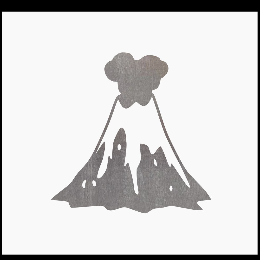Volcano Steel Cut Out Shape Metal Art Decoration Wall Art Craft Supply ...