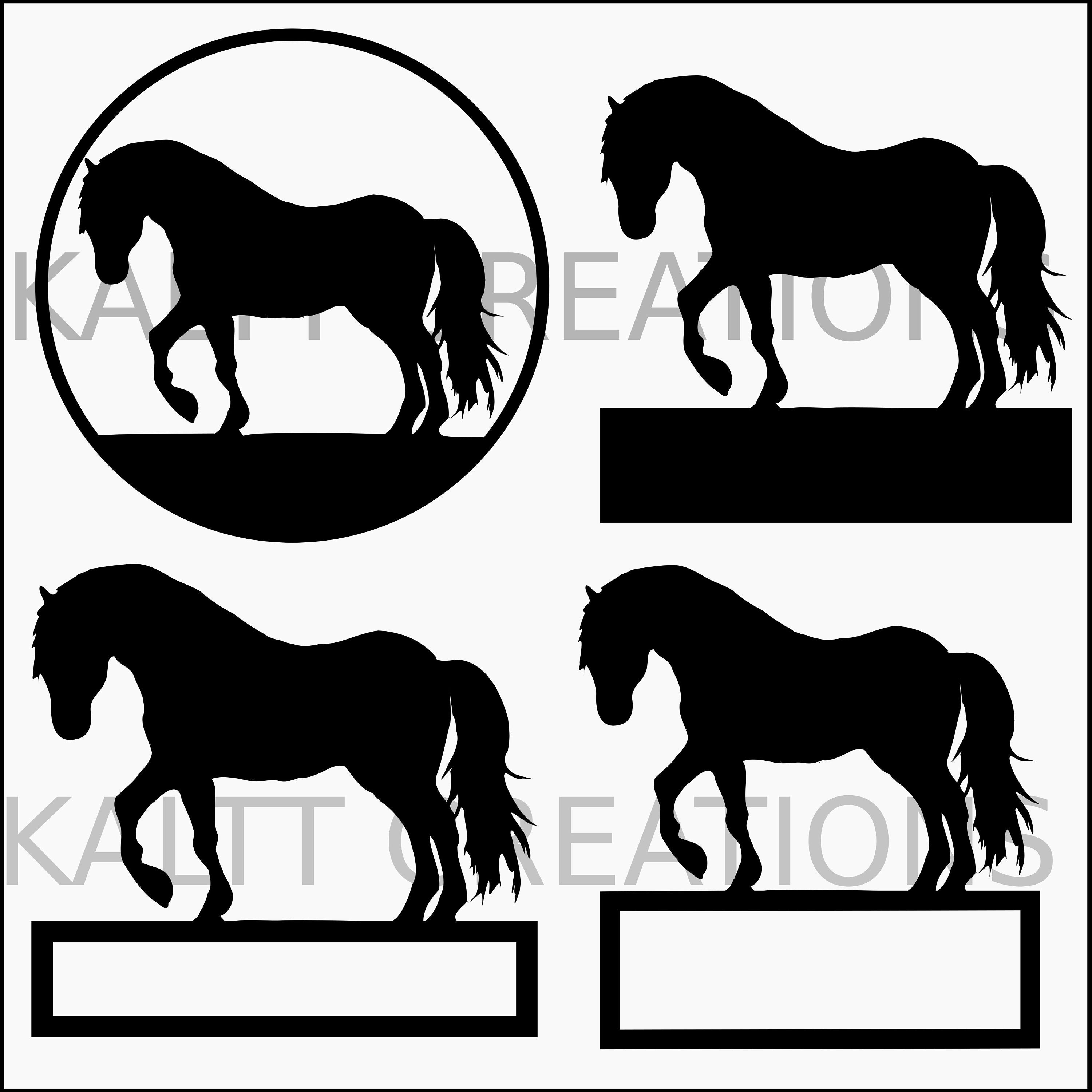 HORSE Sign Bundle SVG Files Cuttable Address Name Plate Vectors for ...