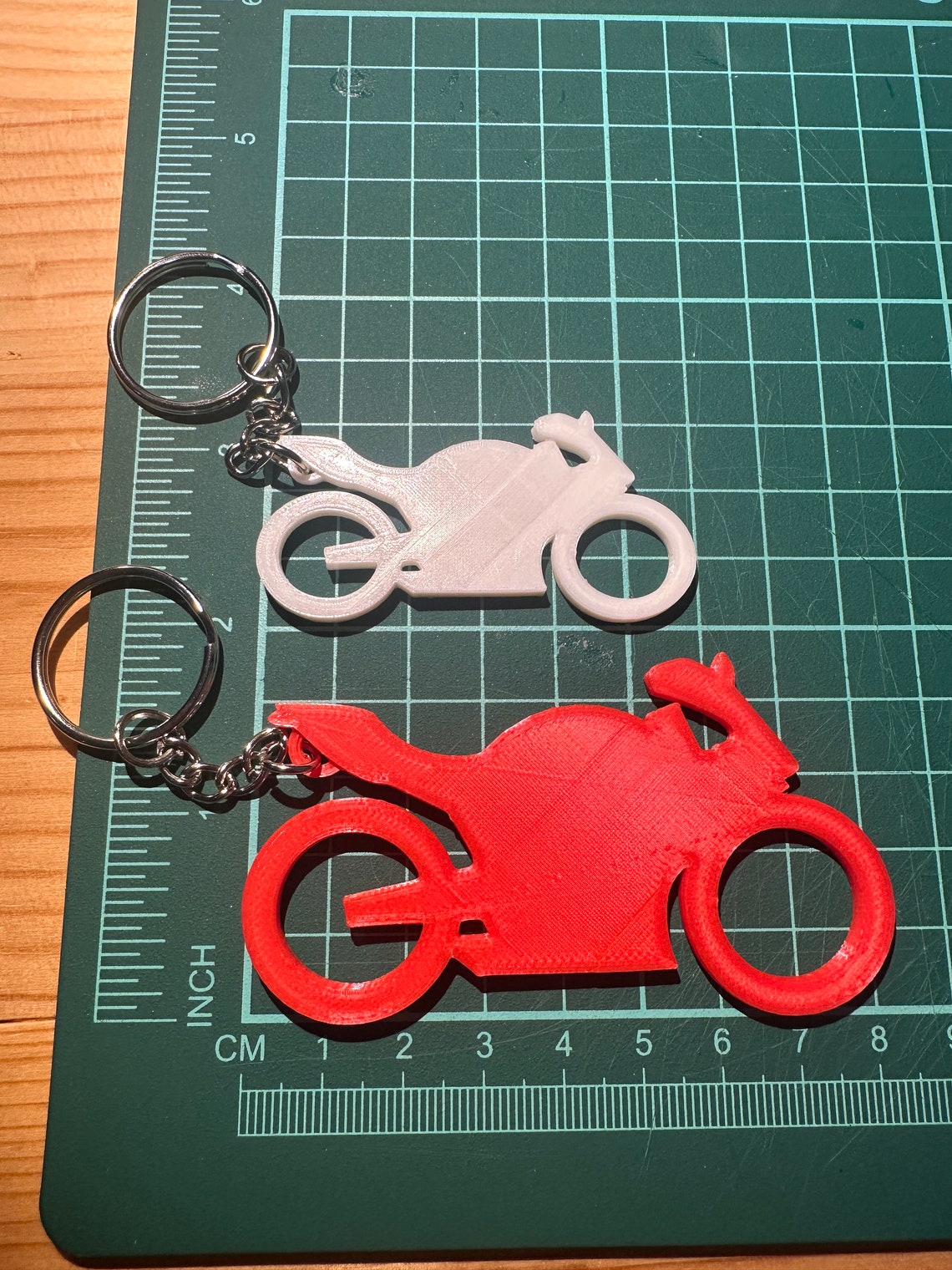 Personalised 3D Printed Motorbike Keyring Gift for Men | Motorcycle ...
