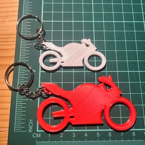 Personalised 3D Printed Motorbike Keyring Gift for Men | Motorcycle ...