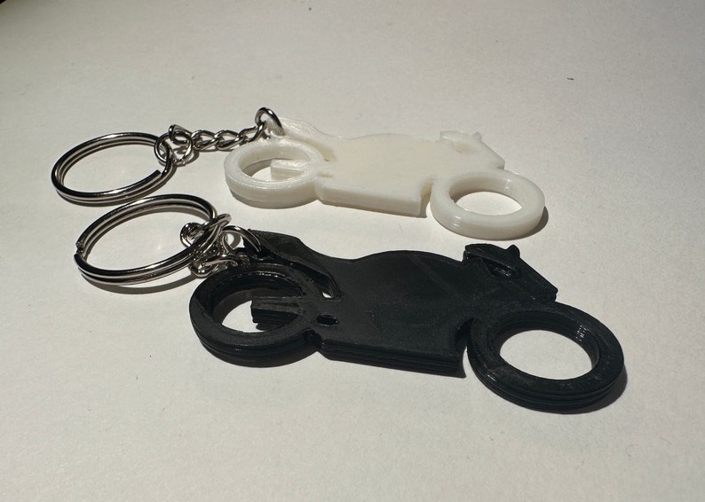 Personalised 3D Printed Motorbike Keyring Gift for Men | Motorcycle ...