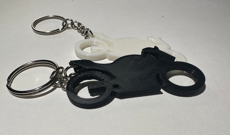 Personalised 3D Printed Motorbike Keyring Gift for Men | Motorcycle ...