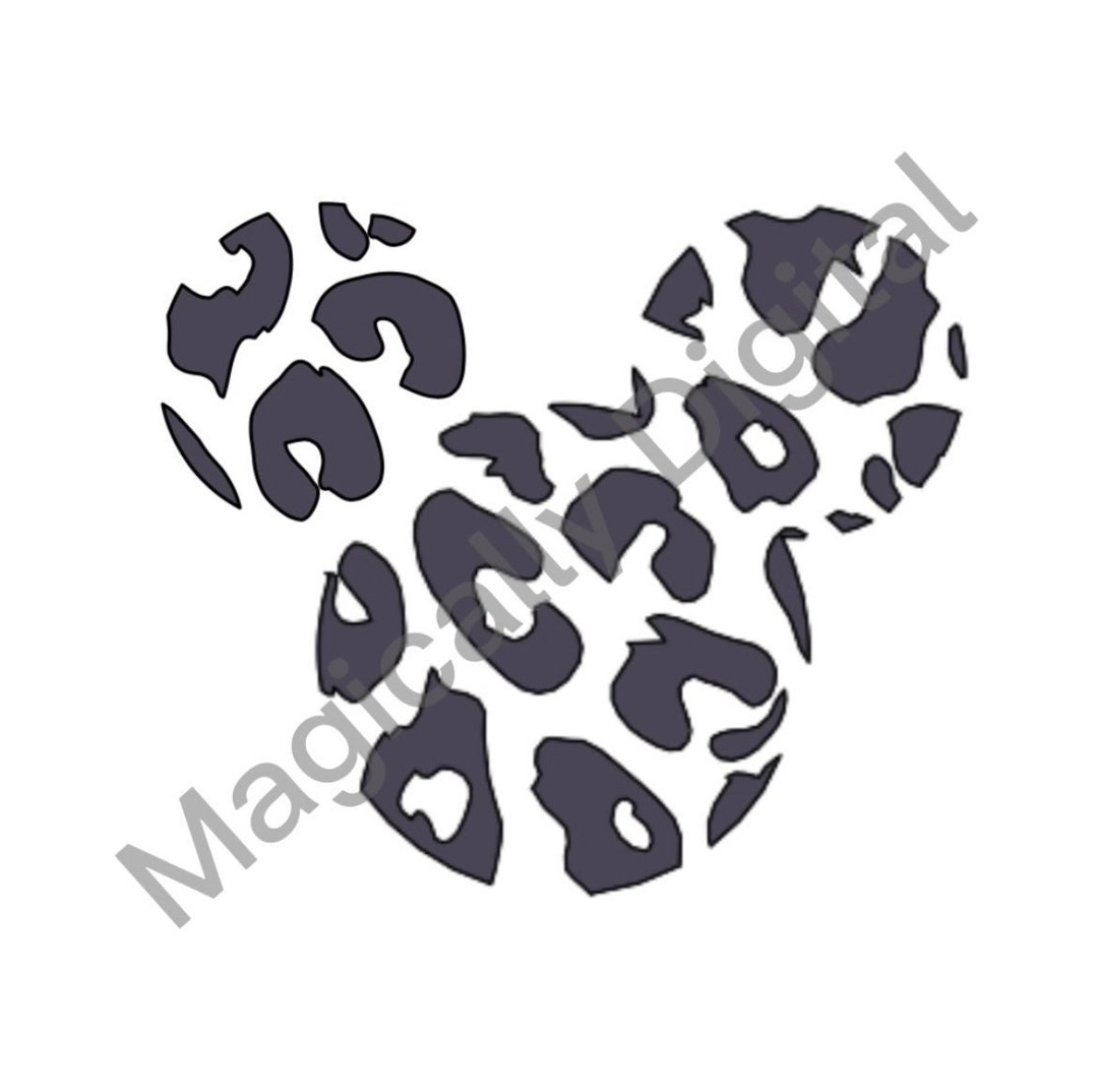 Leopard Print Mouse Silhouette SVG - Etsy