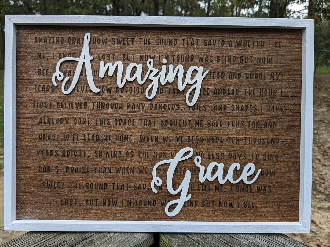 3D Amazing Grace Christian Sign, Christian Gifts Housewarming Sign ...