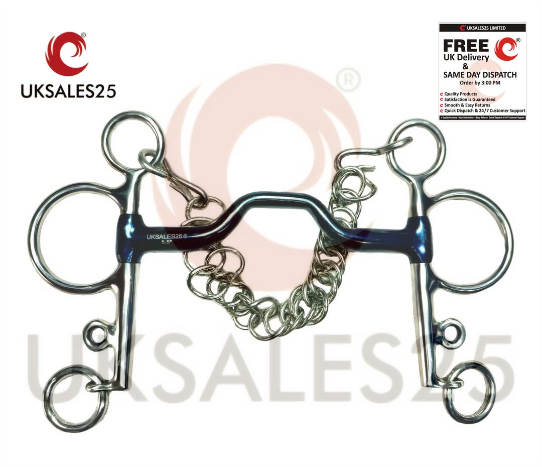 Ported Pelham Blue Sweet Iron 14MM Horse Bit (UKSALES25®) *SAME DAY ...