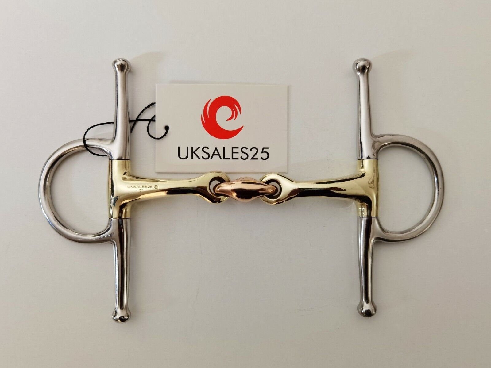 Full Cheek Curved Snaffle Bit 14MM Copper Lozenge(uksales25®)*same DAY ...