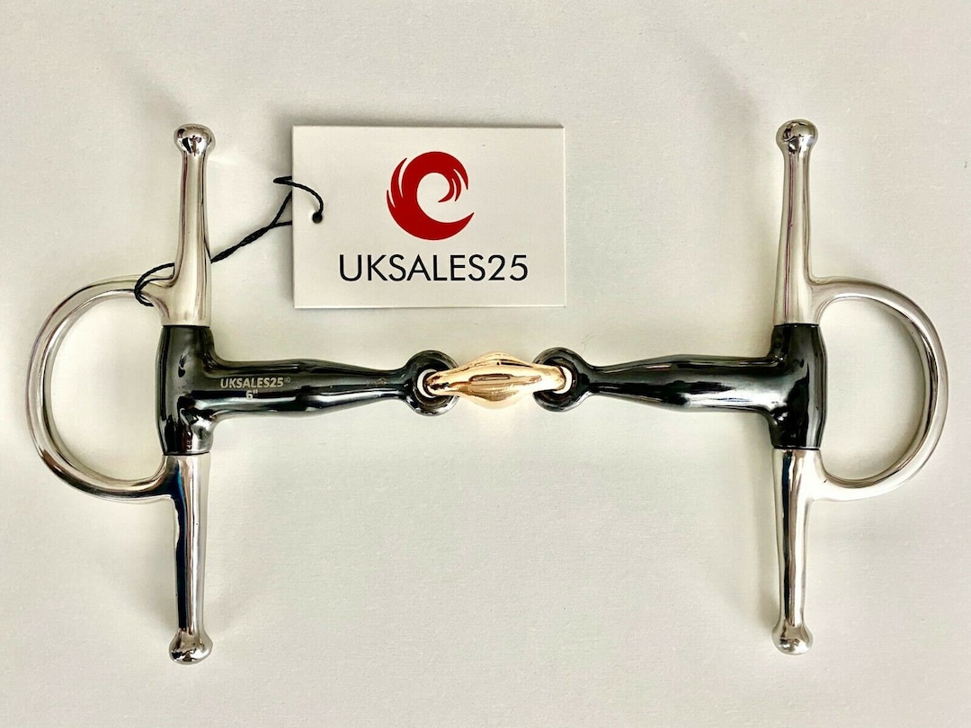 Full Cheek Sweet Iron Snaffle Bit Copper Lozenge (UKSALES25®)*SAME DAY ...