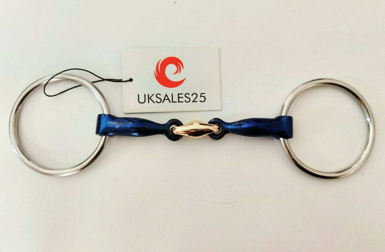 Loose Ring Snaffle Blue Sweet Iron Curved Bit Copper Link SAME DAY ...