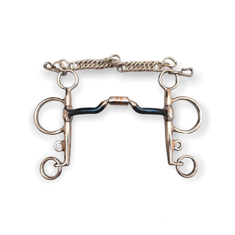 Blue Sweet Iron Western Mouth Pelham Copper Roller(uksales25®)*same DAY ...