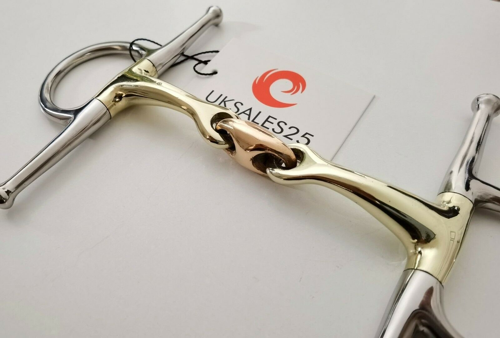 Full Cheek Curved Snaffle Bit 14MM Copper Lozenge(uksales25®)*same DAY ...