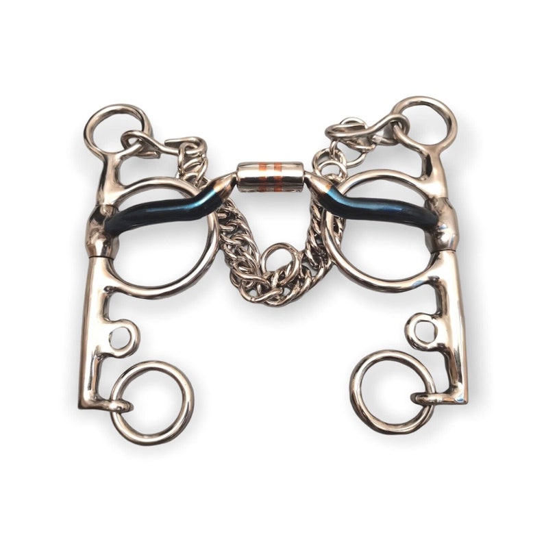 Blue Sweet Iron Western Mouth Pelham Copper Roller(uksales25®)*same DAY ...