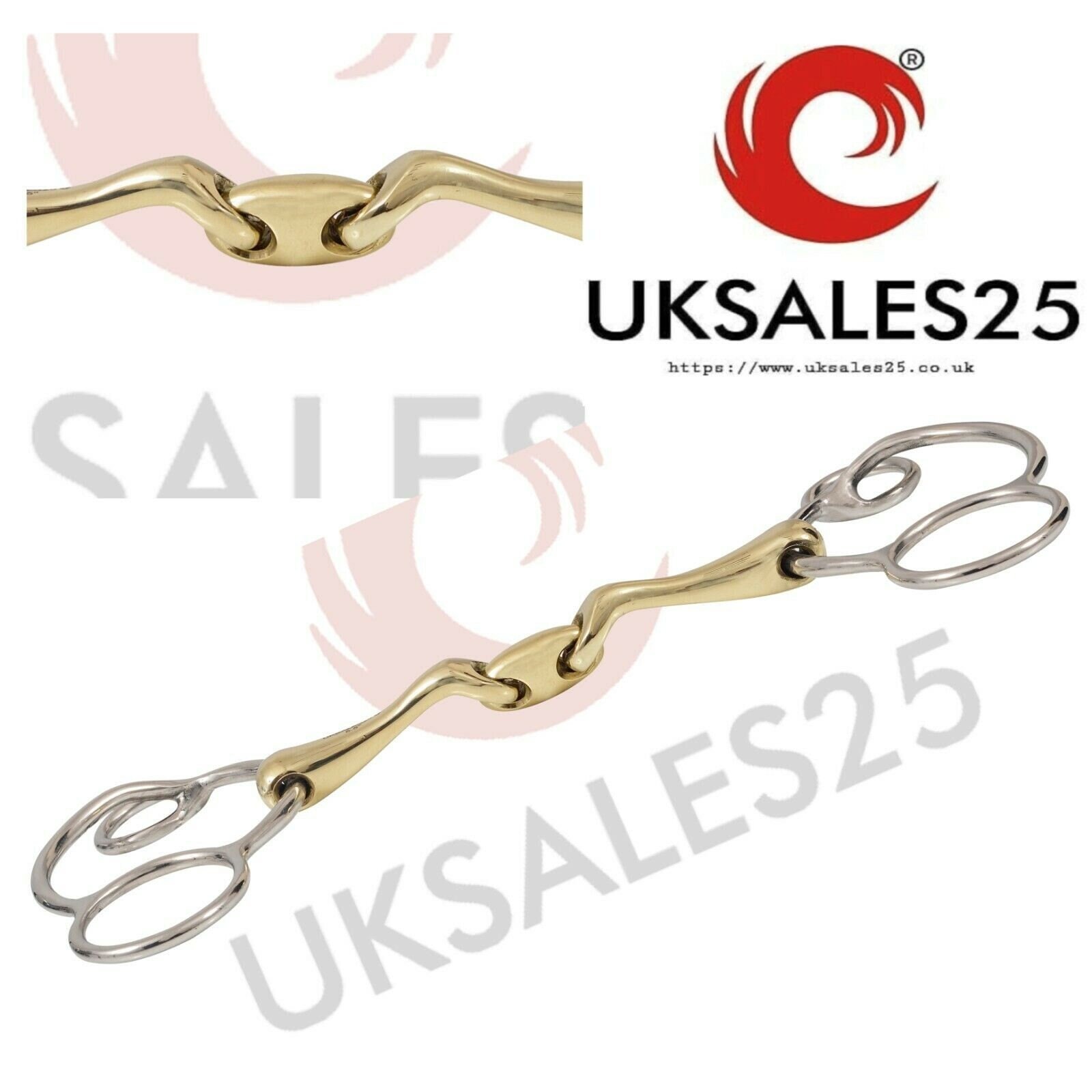 Universal 3 Ring Gag Verbindend Angled Bit (UKSALES25®) *SAME DAY ...