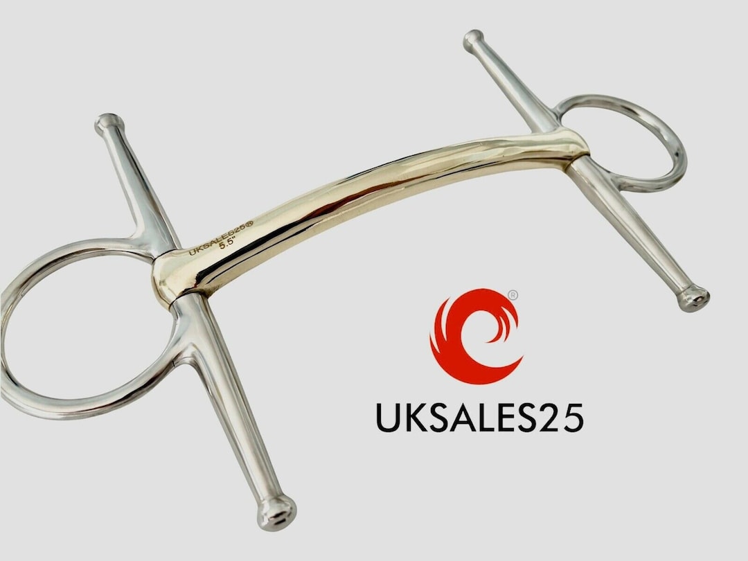 Full Cheek 14MM Mullen Mouth Snaffle Bit Gs & Ss (UKSALES25®) *SAME DAY ...