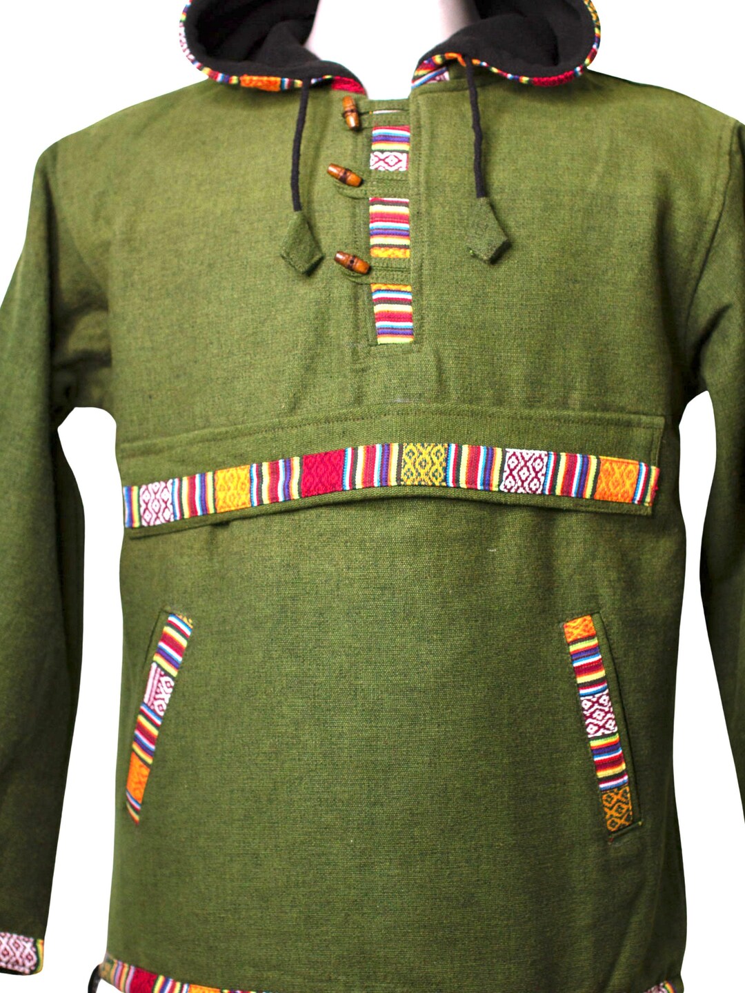 Boho Cotton Hoodie: Fleece Lined Tibetan Jumper - Etsy