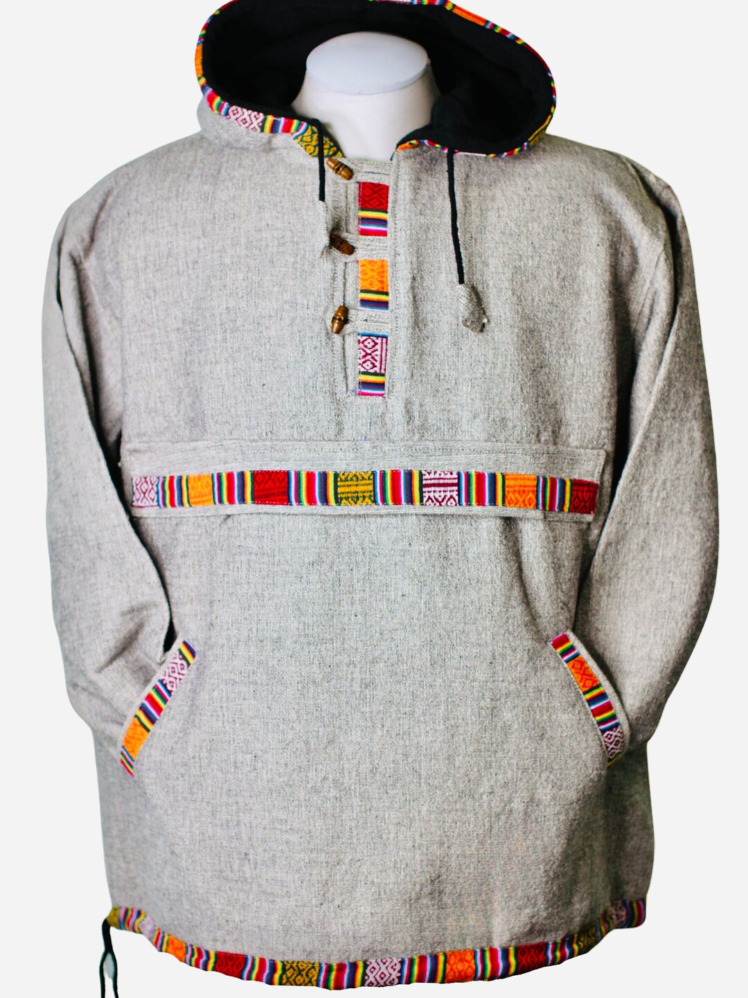 Pure Cotton Jacket, Boho Hippie Clothes, Men's Lined Jacket, Bohemian ...