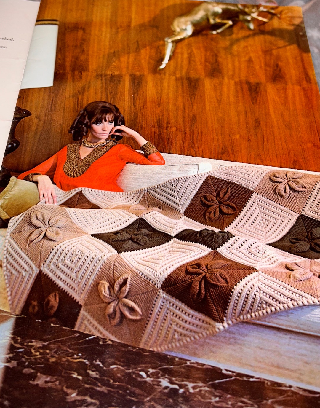 Vintage Blanket Pattern Digital Print | Sweet Charlottes Hush 1969 - Etsy