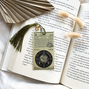 Cosmic Ticket Bookmarks With Charms Set of Three Space Bookmarks With ...