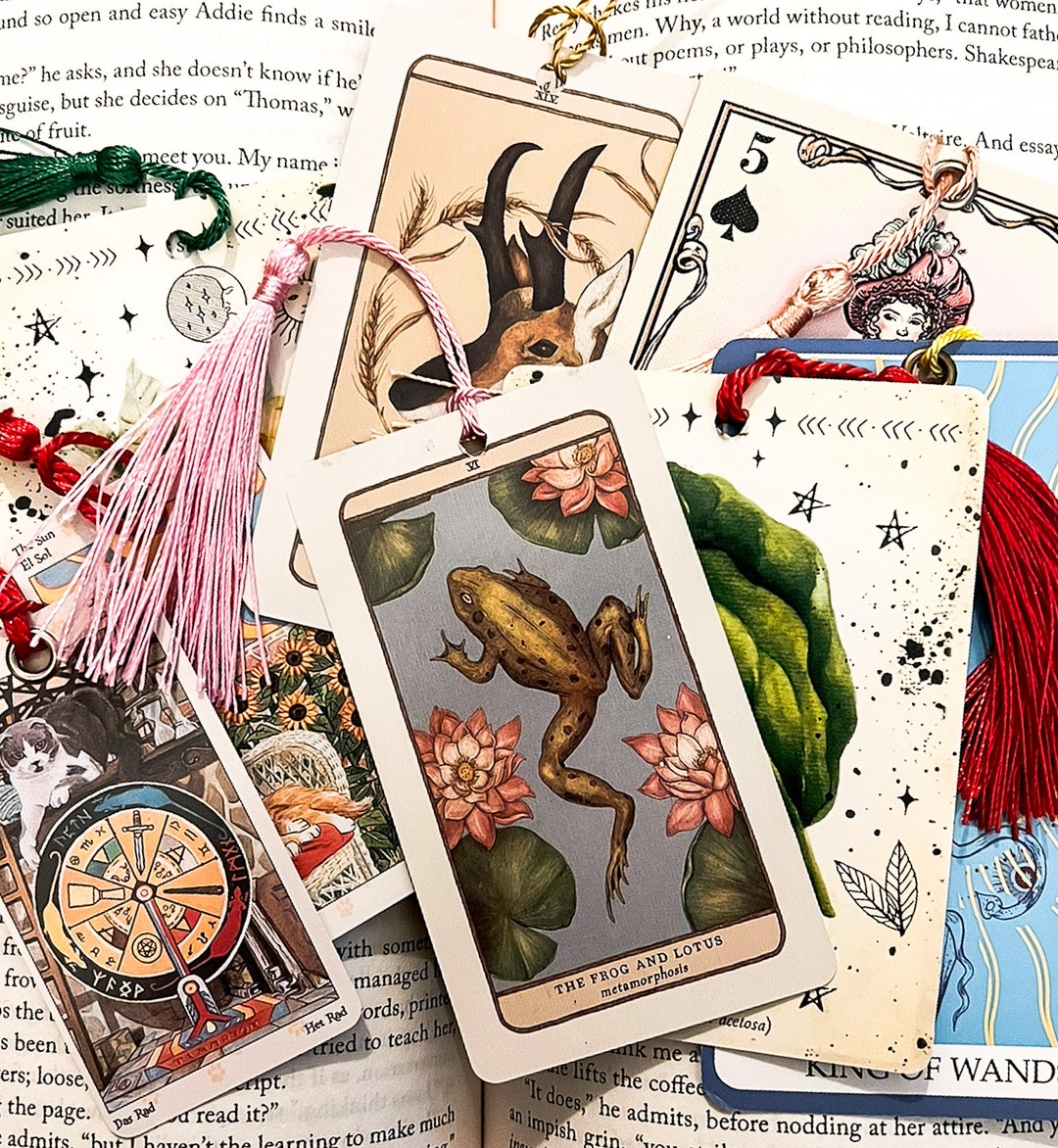 Intuitively Chosen Tarot and Oracle Card Bookmark | Bookish Reader Gift ...