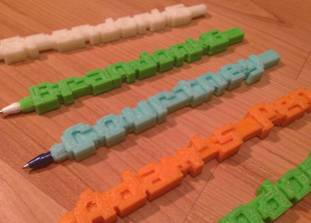 3D Printed Personalised Name on Pen Cover All Colours Party - Etsy
