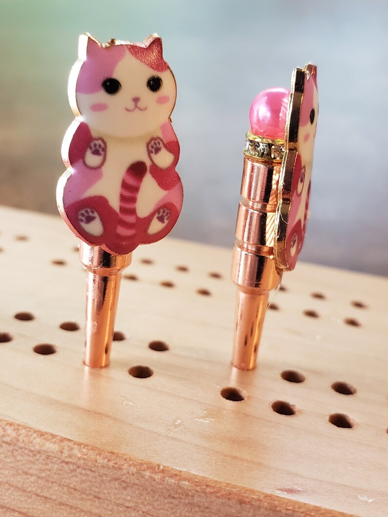 Pink Tabby Cat Cribbage Pegs - Etsy