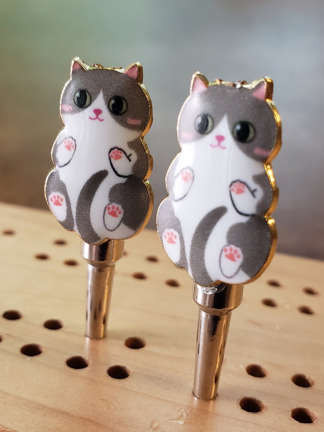 Silver Tabby Cat Cribbage Pegs - Etsy