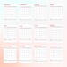 Printable Monthly 2025 Calendar, Red Color, Planner, Digital ...