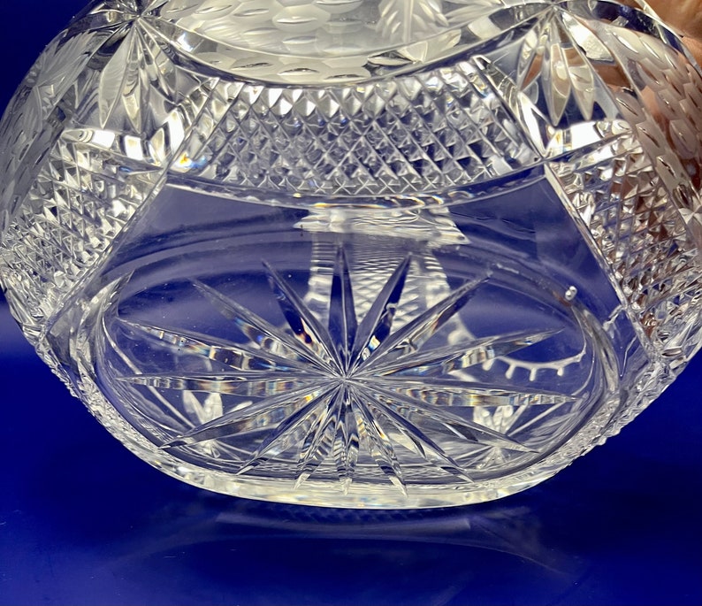 Vintage Heavy Cut Crystal Basket Large Deep Cut Crystal - Etsy