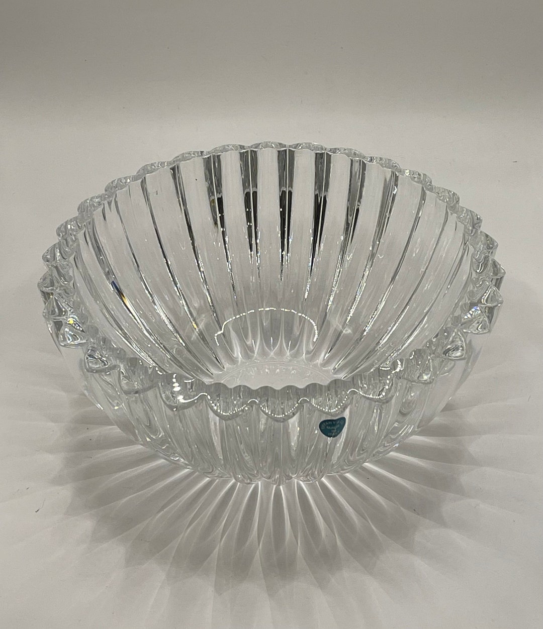 Tiffany & Co. Fluted Crystal Bowl With Hearts ~ Made in Italy - Etsy