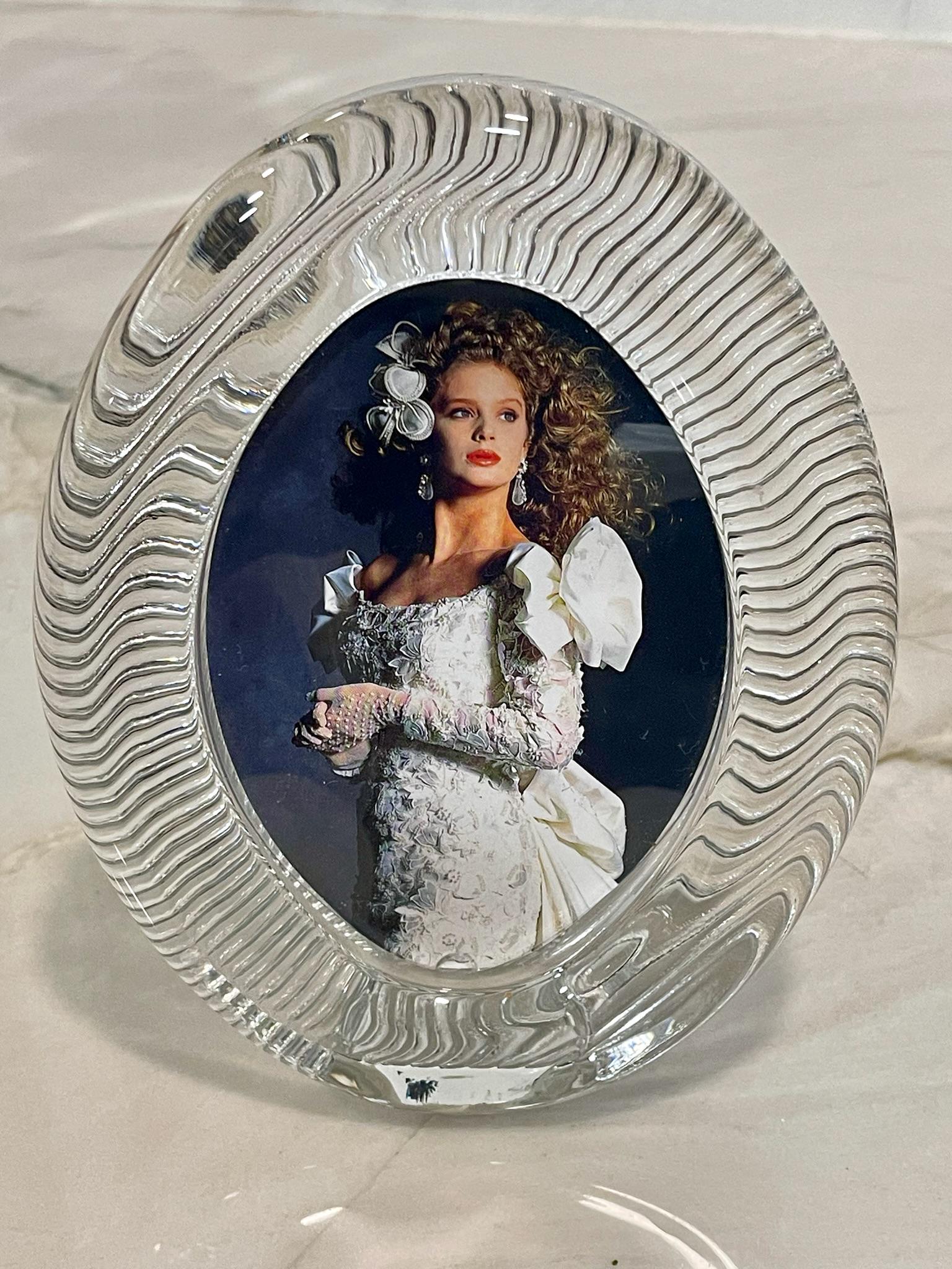 Mikasa Crystal Oval Frame ~ Bridal Wedding Photo Frame - Etsy