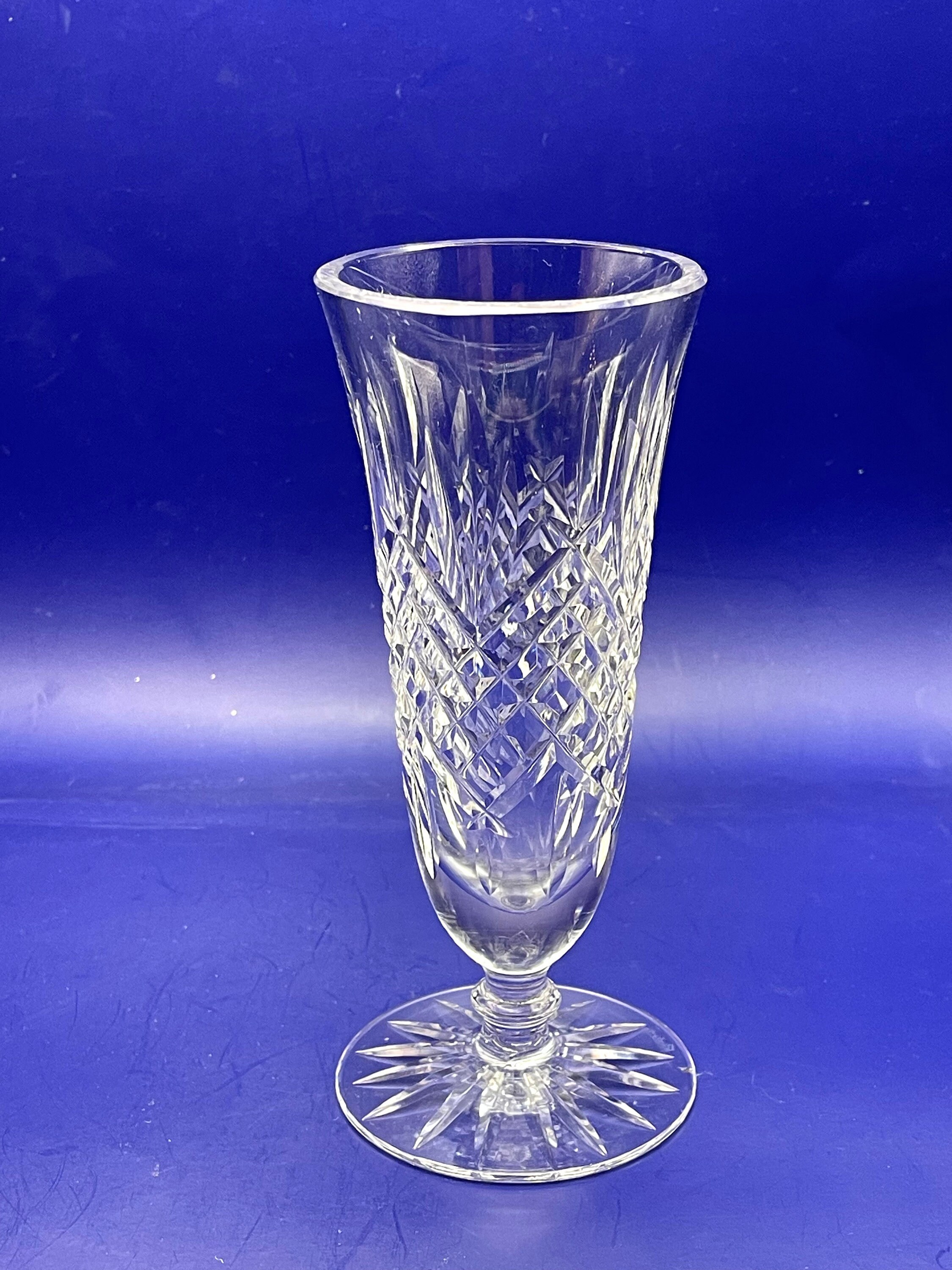 Waterford Lismore Footed Vase Crystal Waterford 7 Tall Vase Vintage ...