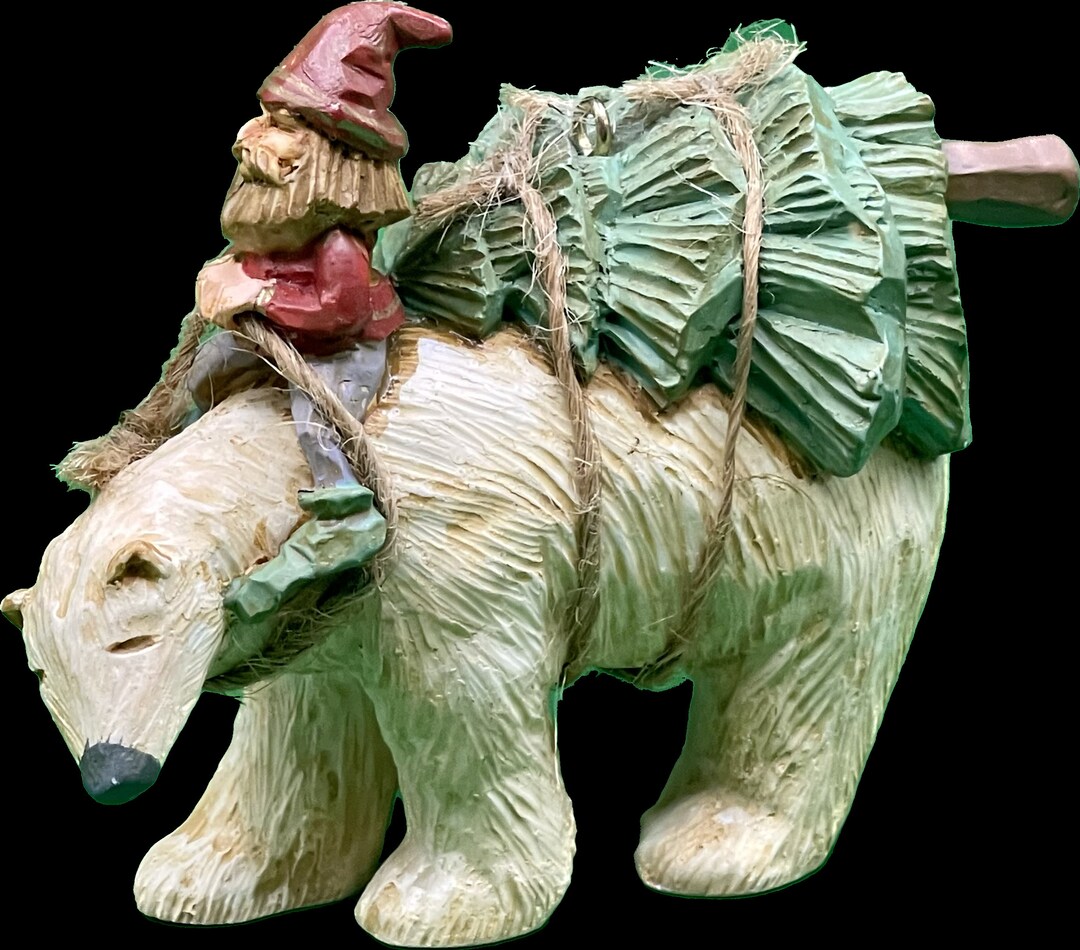 Vintage Hallmark Winter Polar Bear Adventure Christmas Ornament ~ Folk ...