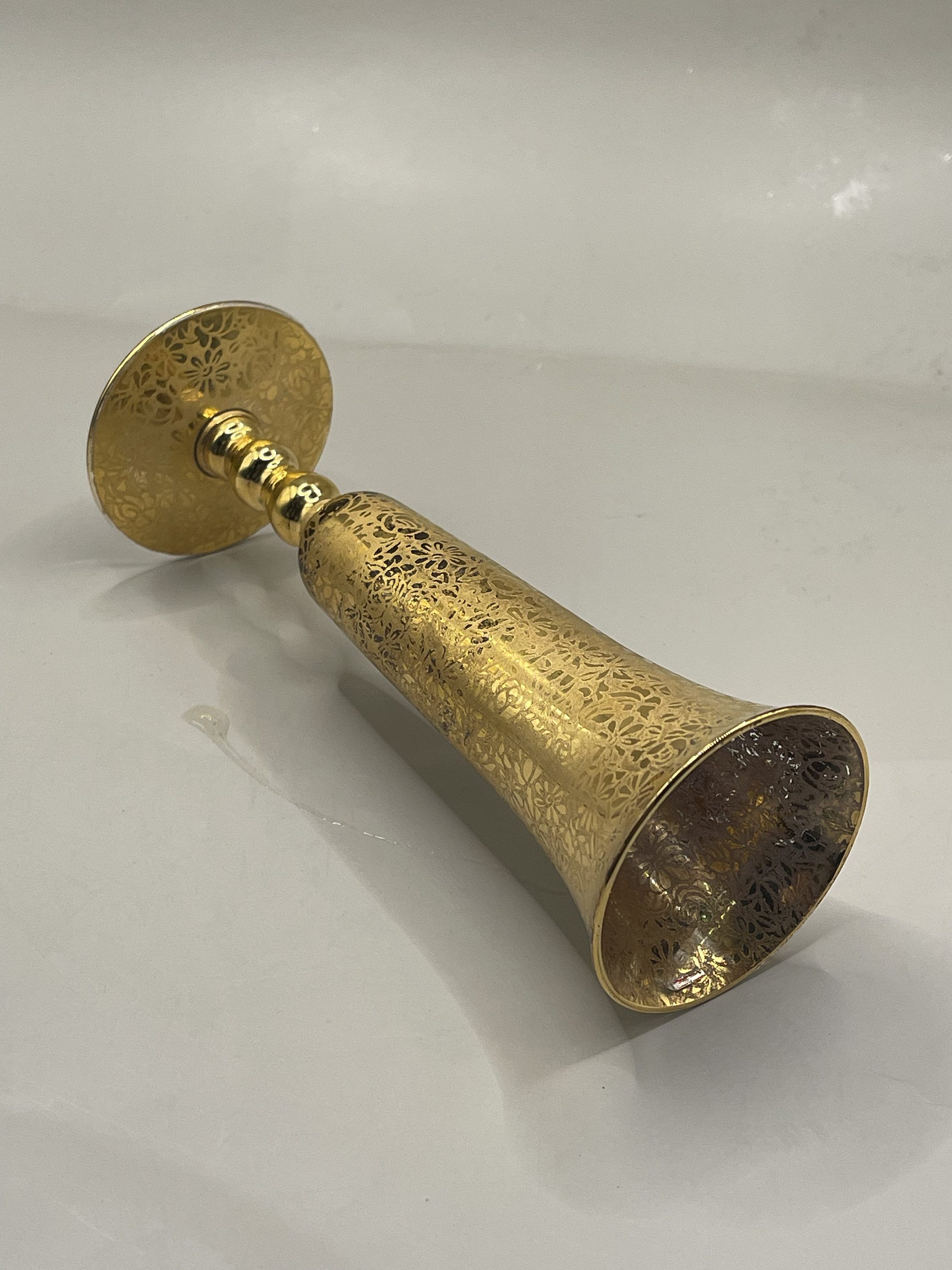 Vintage 1950's RANSGIL 22K Gold Bud Vase - Etsy