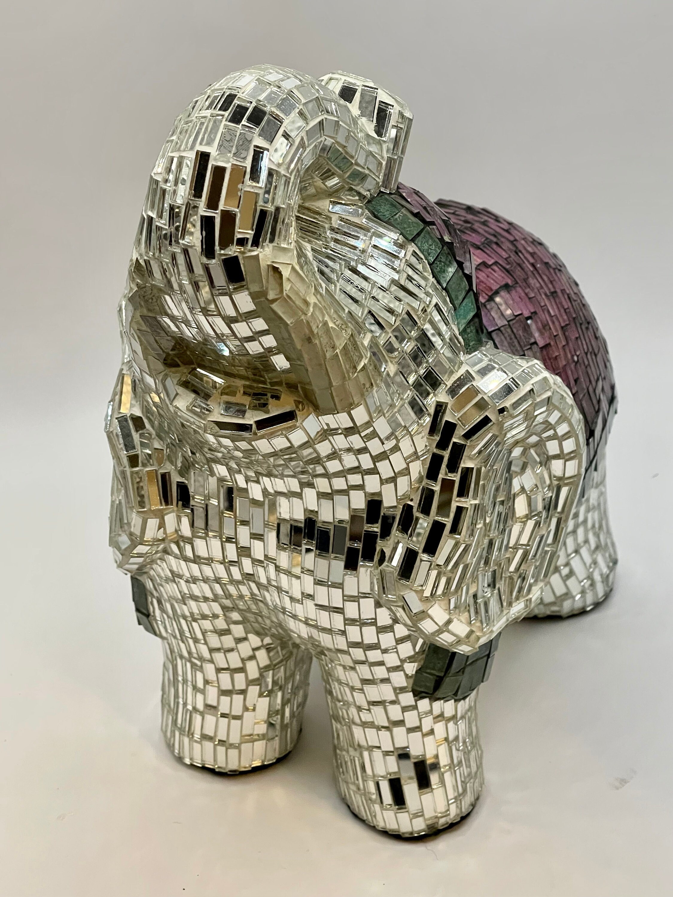 Mirrored Mosaic Elephant Statue - Etsy